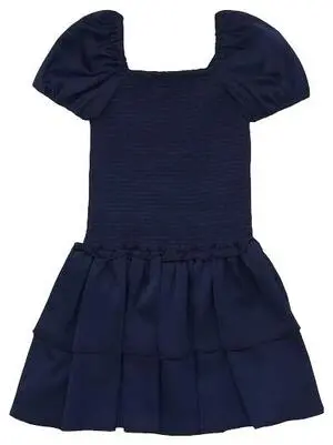 THEME Lexi Smocked Dress - Navy