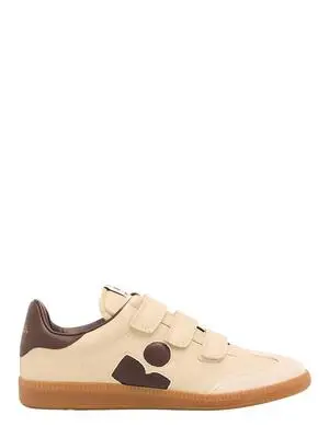 ISABEL MARANT Beth Leather Grip-Strap Sneakers