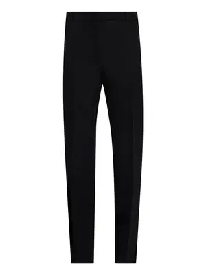 Co Tailored Wool Twill Straight-leg Trousers - Black