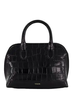 Vince Delphine Croc-embossed Leather Mini Bag - Black