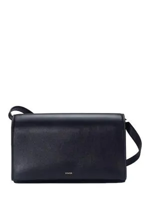 Vince Leather Crossbody Wallet - Black