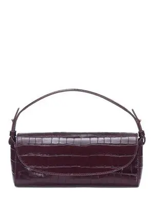 Vince Sabrina Croc-embossed Leather Mini Top-handle Bag - Red