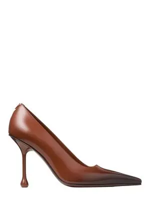 JIMMY CHOO Ixia 95 Sprayed Spazzolato Leather Pumps - Cognac/black