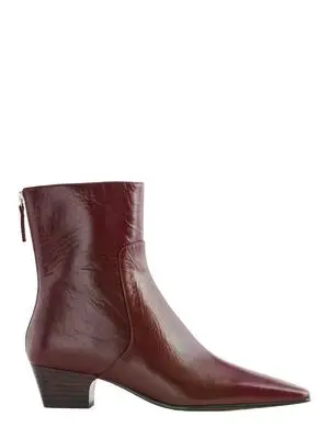 Madewell The Lexie Leather Ankle Boots - Aged Wine
