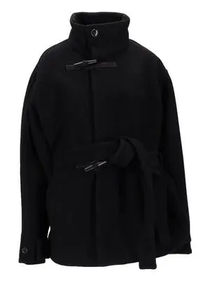 LEMAIRE Short Duffle Coat - Black