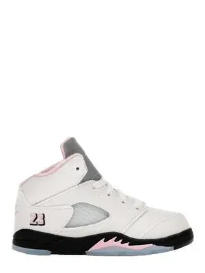 JORDAN 5 Retro Toddler Sneakers - White/medium Soft Pink/black