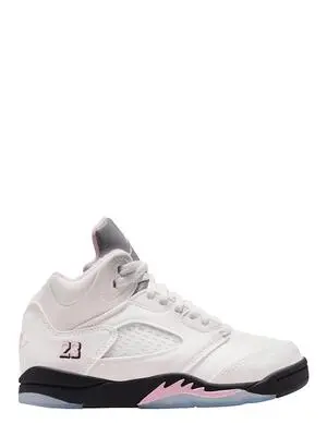 JORDAN 5 Retro Preschool Sneakers - White/medium Soft Pink/black