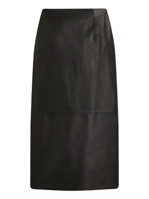 Scanlan Theodore Leather Pencil Skirt Black