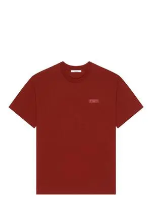 Givenchy T-shirt In Cotton With Paris Gros Grain - Dark Red