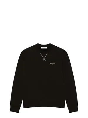 Givenchy Fleece Sweatshirt With Embroidered Logo - Black