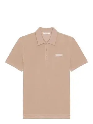 Givenchy Polo In Cotton With Paris Gros Grain Beige