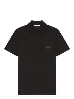 Givenchy Polo In Cotton With Paris Gros Grain - Black