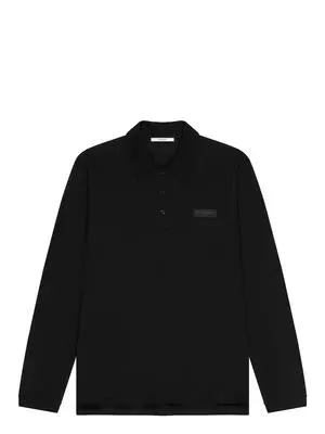 Givenchy Polo In Cotton With Paris Gros Grain - Black