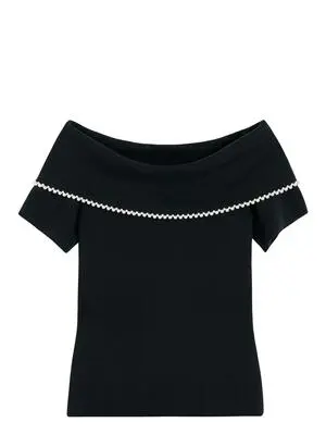BY MALENE BIRGER Hetha Off-shoulder Top - Black