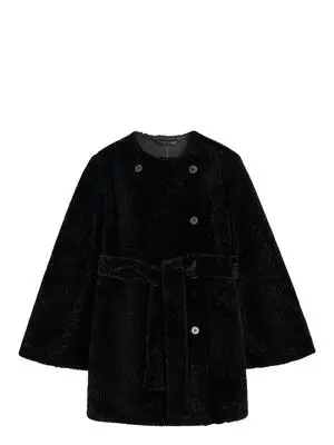 BY MALENE BIRGER Sannie Shearling Jacket - Black