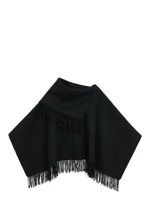 BY MALENE BIRGER Turtma Wool Poncho - Black