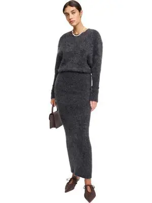 BY MALENE BIRGER Gislaine Hairy Maxi Dress - Jet Grey