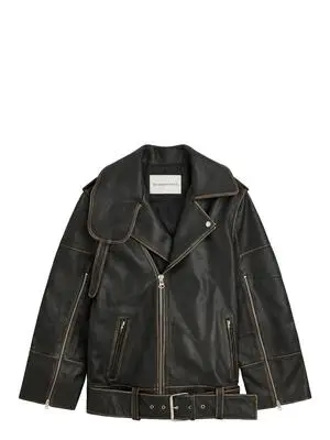 BY MALENE BIRGER Beatrisse Leather Jacket - Black