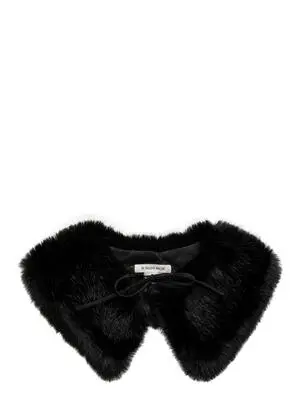 BY MALENE BIRGER Cowie Faux Fur Collar - Black