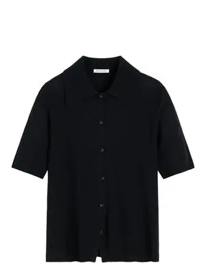 BY MALENE BIRGER Dotta Wool-silk Blouse - Black