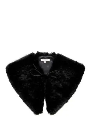 BY MALENE BIRGER Cowilla Faux Fur Collar - Black
