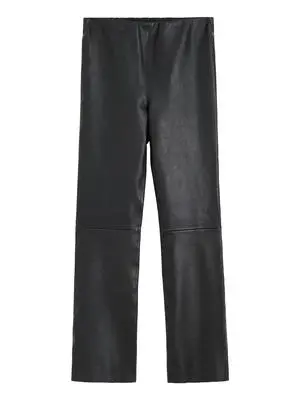 BY MALENE BIRGER Florentina Long Leather Trousers - Black