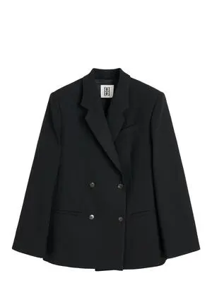 BY MALENE BIRGER Ramona Double-breasted Blazer - Black