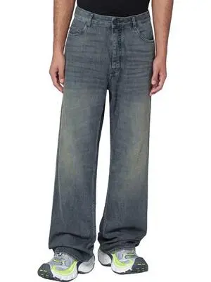 Balenciaga Loose Washed Wide-leg Jeans - Blue