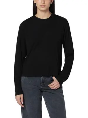 AGOLDE Organic Cotton Long Sleeve Top - Black