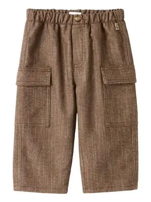 IL GUFO Cotton-blend Cargo Trousers - Brown