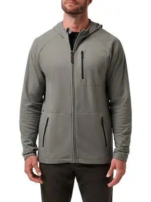 Travis Mathew Quest Polar Fleece Zip-up Hoodie - Dark Olive