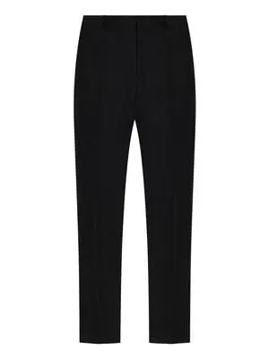 Alexander McQueen Wool Pleat-front Trousers - Black