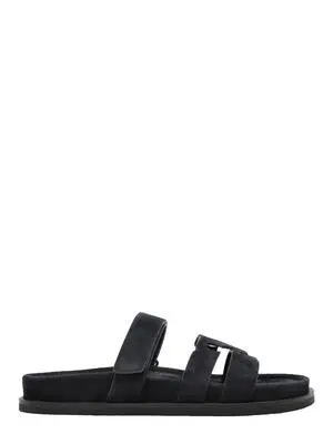 Tory Burch Ines Suede Slides Navy Blue