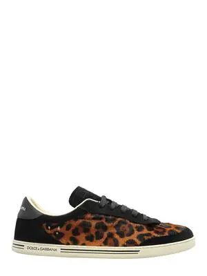 Dolce & Gabbana Leopard Print Sneakers - Black