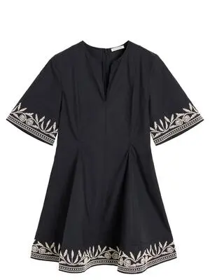 BY MALENE BIRGER Mary Organic Cotton Mini Dress - Black
