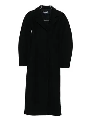 Jacquemus Virgin Wool Coat - Black