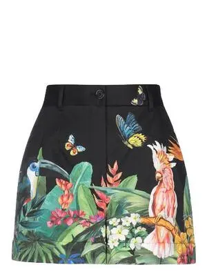 Dolce & Gabbana Printed Cuffed Shorts - Black
