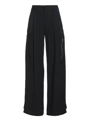 Ami Wide-leg Cady Pants - Black