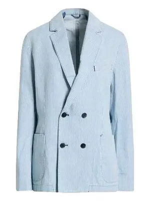 Officine Générale Double-breasted Striped Blazer - Blue