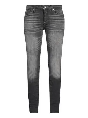 Armani Exchange Skinny Jeans With Leather Trims - Black