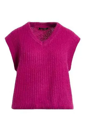 GAUDÌ Knitted V-neck Sweater Vest - Red