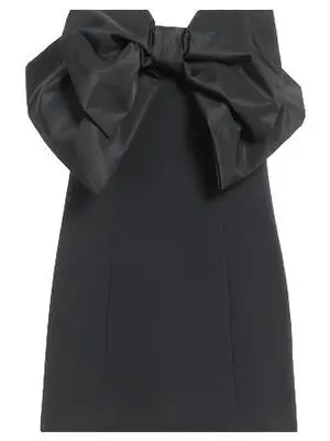 Pinko Mini Dress With Bow Appliqu - Black