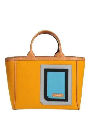 VALEXTRA Handbag In Textile Fibers - Yellow
