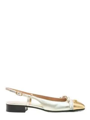 Valentino Garavani Val Valet Du Roi Slingback Ballet Flats - Silver