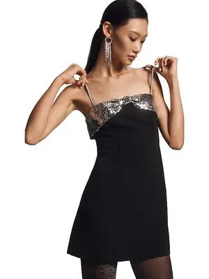 ASTR THE LABEL Halya Sequin Bow Mini Dress