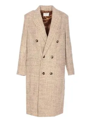 CIRCOLO 1901 Boucle Effect Coat - Beige