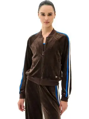 Splits59 Heritage Velour Bomber Dark Chocolate/classic Blue