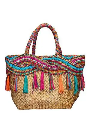 SAMBBOHO Woven Shell Tote - Solana