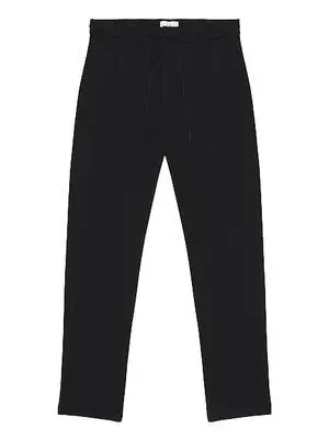 LES DEUX Como Tapered Drawstring Pants In Black - Navy