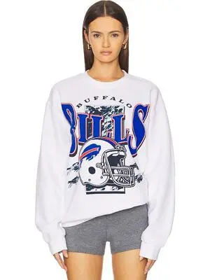 Junk Food Bills Conversion Crew Fleece Sweatshirt - White